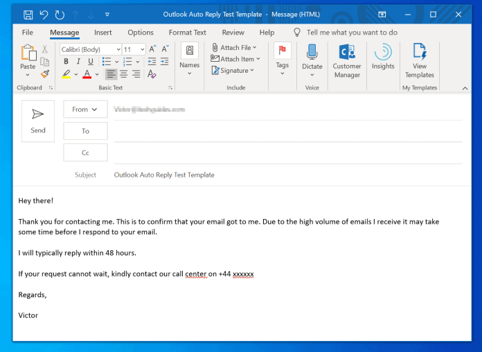 Outlook Auto Reply Message Setup - Send Automatic Outlook Replies