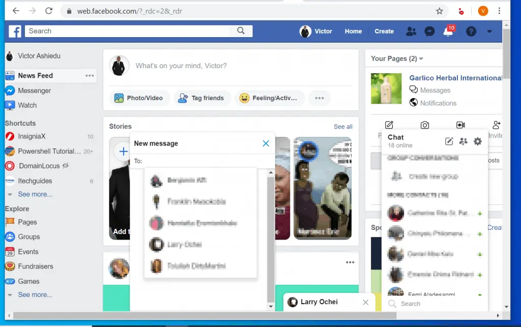 How to PM on Facebook (Send a Private Message on Facebook) - Itechguides