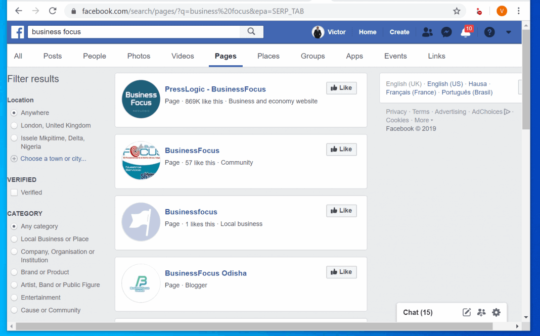 How to Like a Facebook Page as Another Facebook Page - Itechguides