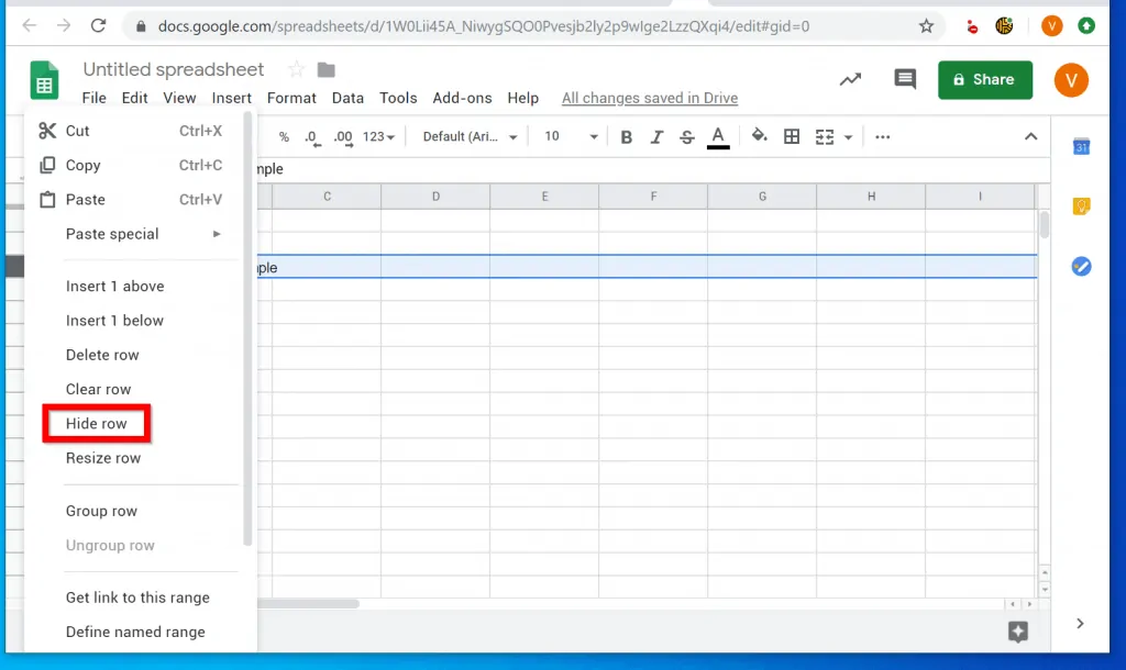 How to Hide Rows in Google Sheets - Itechguides