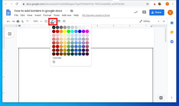 How to Add Borders in Google Docs (2 Methods) | Itechguides.com