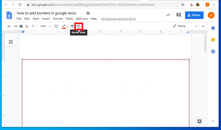 How to Add Borders in Google Docs (2 Methods) | Itechguides.com