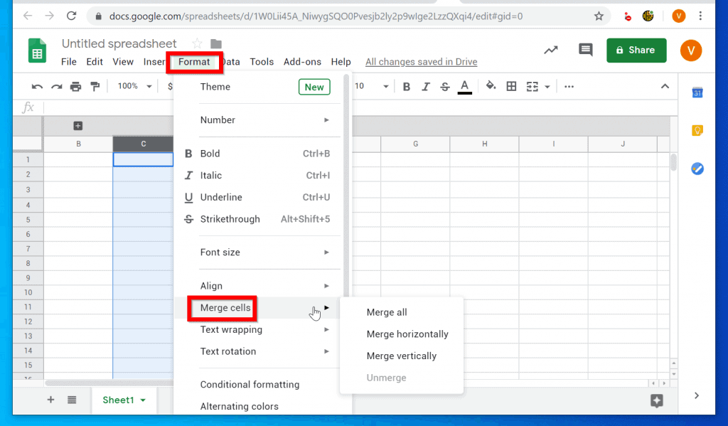 How To Merge Cells In Google Sheets from Android IPhone App Or PC 