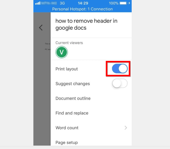 How to Remove Header in Google Docs (Android, IPhone Apps or PC)