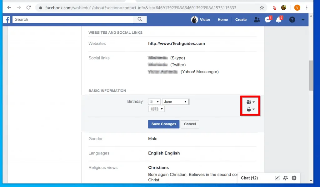 How to Hide Birthday on Facebook - Itechguides