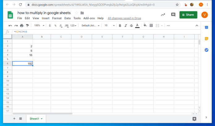 How to Multiply in Google Sheets (from a PC or the Google Sheets App)