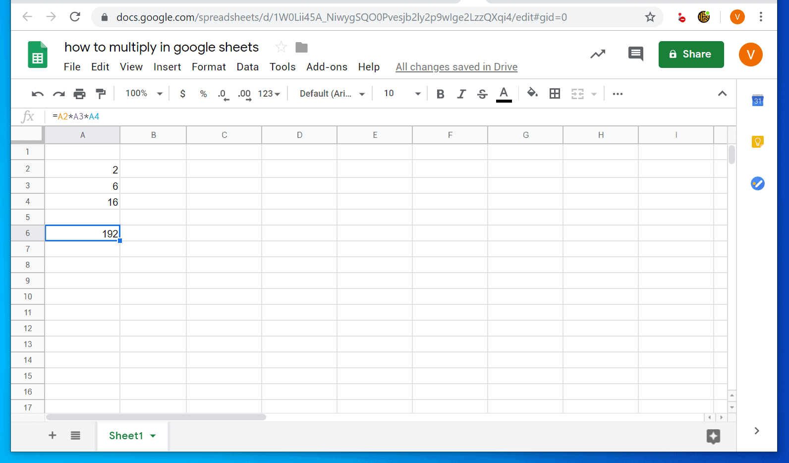 How to Multiply in Google Sheets (from a PC or the Google Sheets App)