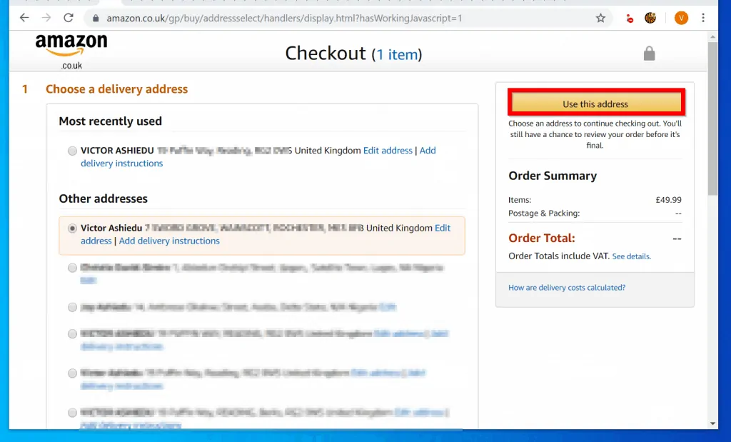 How to Change Shipping Address on Amazon - Itechguides