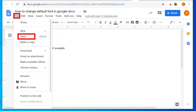 How to Change Default Font in Google Docs - Itechguides