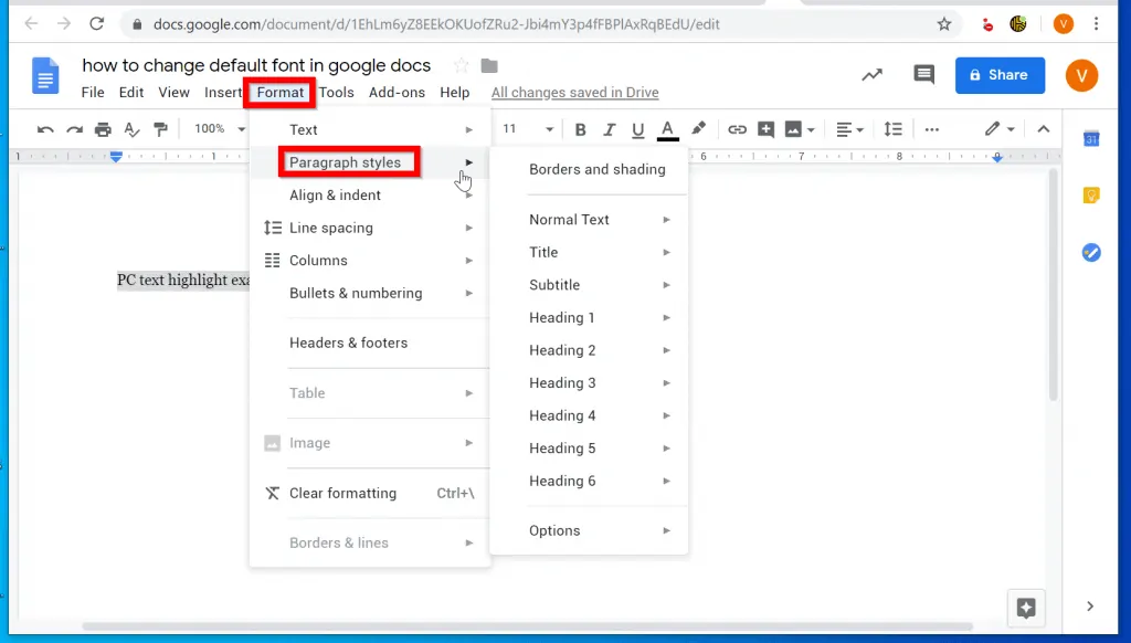 How to Change Default Font in Google Docs - Itechguides