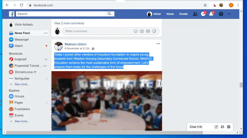 How to Print Facebook Messages - Itechguides