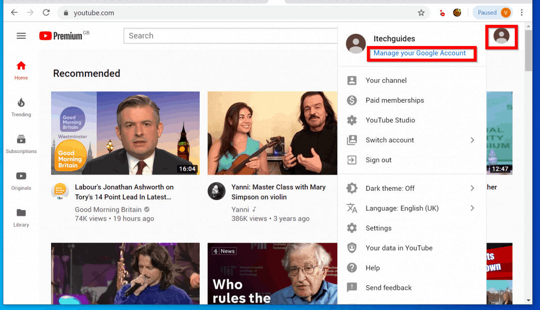 How to Change YouTube Password (from a PC or YouTube App)