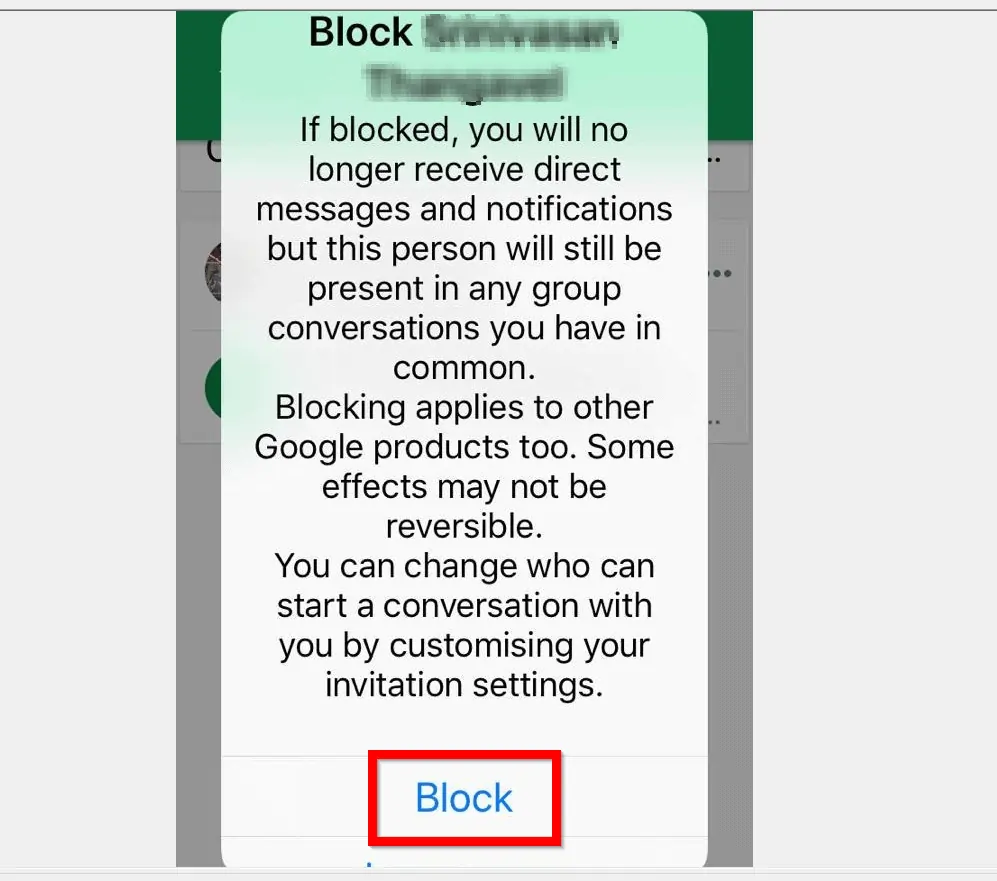 How to Block Someone on Google Hangouts - Itechguides