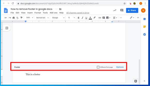 How to Remove Footer in Google Docs - Itechguides