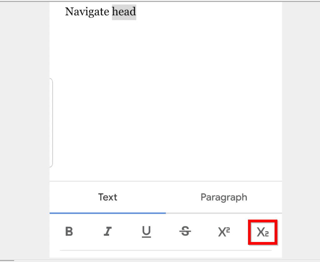How to do Subscript in Google Docs - Itechguides