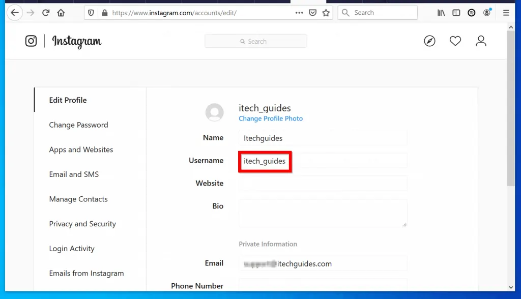 How to Change Instagram Name - Itechguides