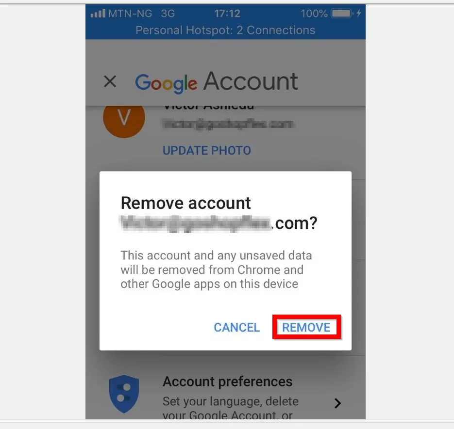 How to Remove Google Account from Chrome - Itechguides