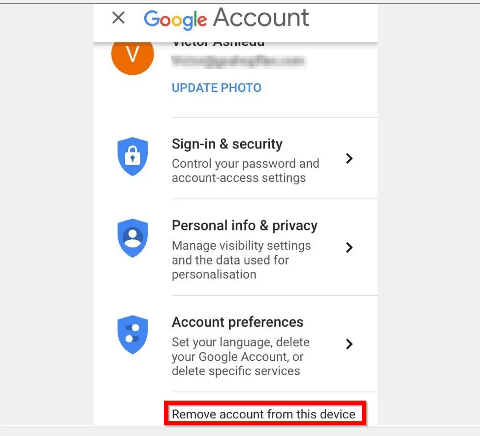How to Remove Google Account from Chrome - Itechguides