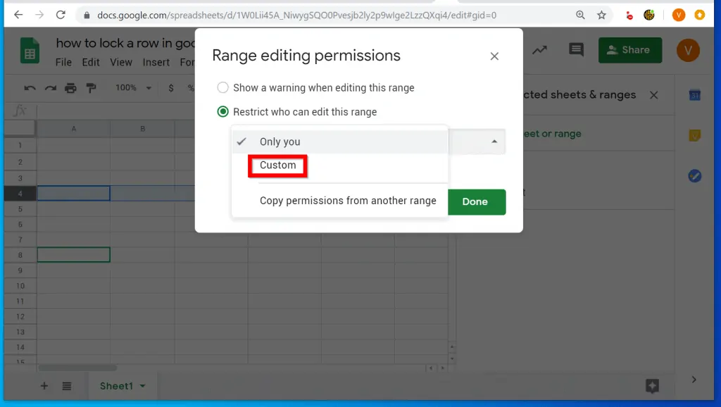 How to Lock a Row in Google Sheets - Itechguides