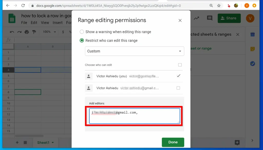 How to Lock a Row in Google Sheets - Itechguides