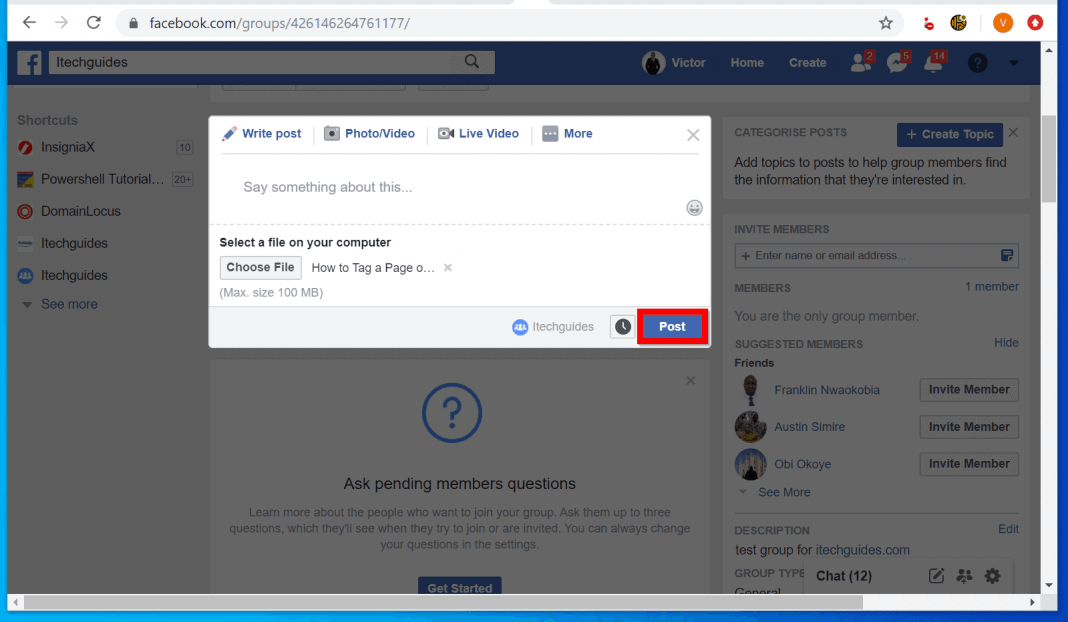 How to Post a PDF on Facebook | Itechguides.com