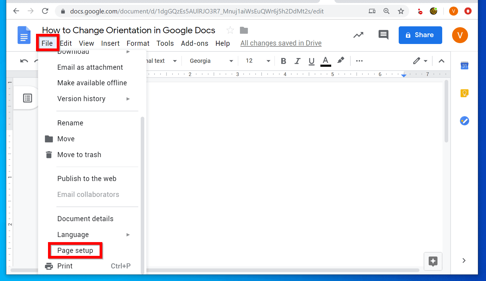 How to Change Orientation in Google Docs - Itechguides