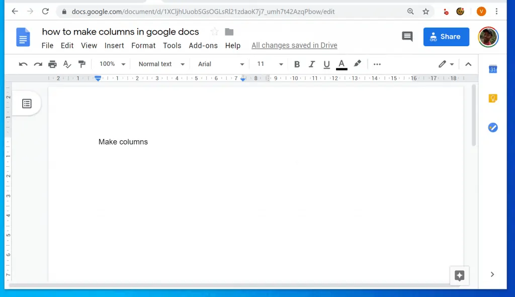 How to Make Columns in Google Docs - Itechguides