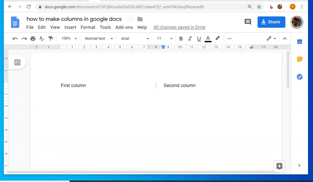 How to Make Columns in Google Docs - Itechguides