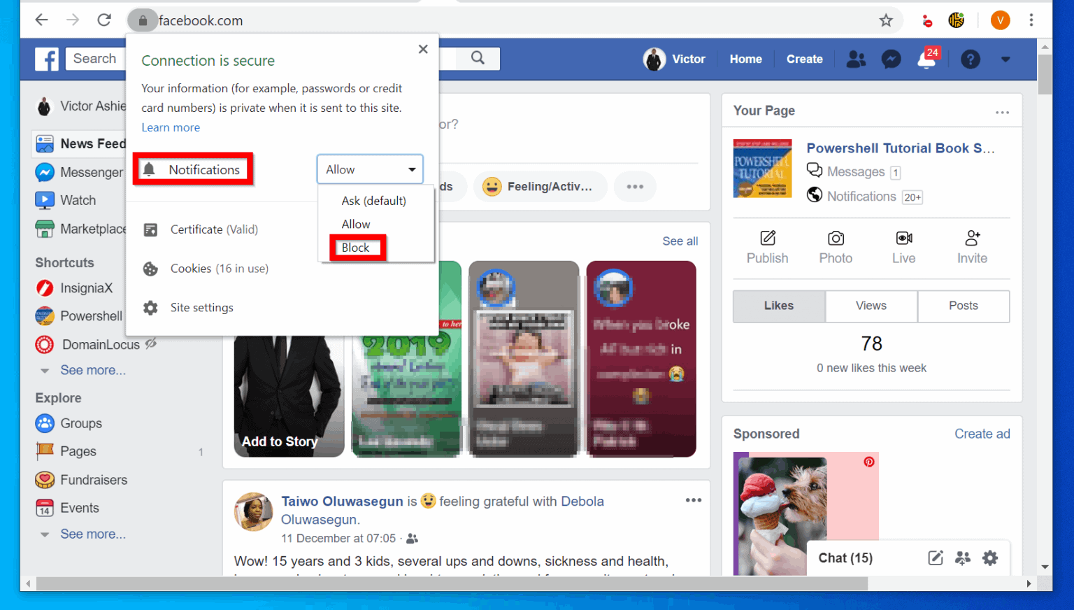 How to Turn off Facebook Notifications on Chrome