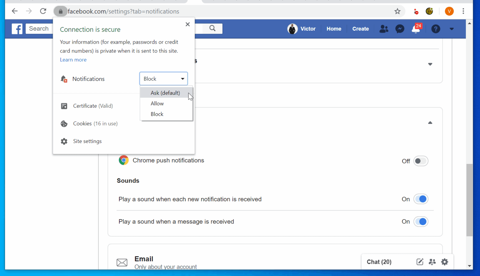 How to Turn off Facebook Notifications on Chrome