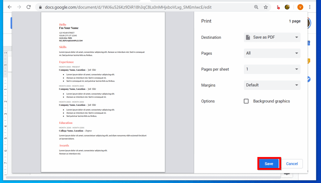 How to Save Google Doc as PDF (from a PC or from the Android App)