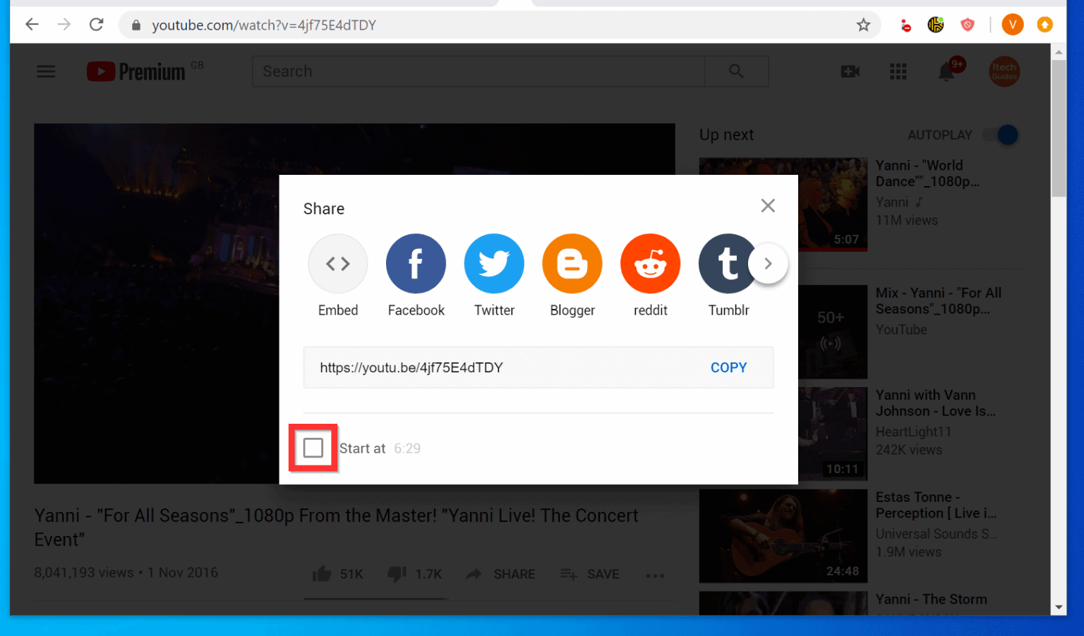 How to Timestamp YouTube Video (3 Methods) | Itechguides.com