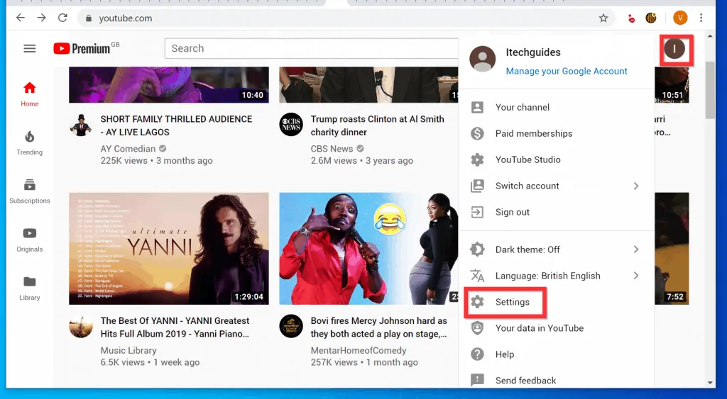 How to Change YouTube Profile Picture - Itechguides