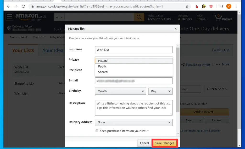 How to Share Amazon Wish List - Itechguides