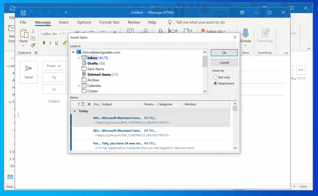 How to Attach an Email in Outlook App (Windows, Android, iOS) - Itechguides