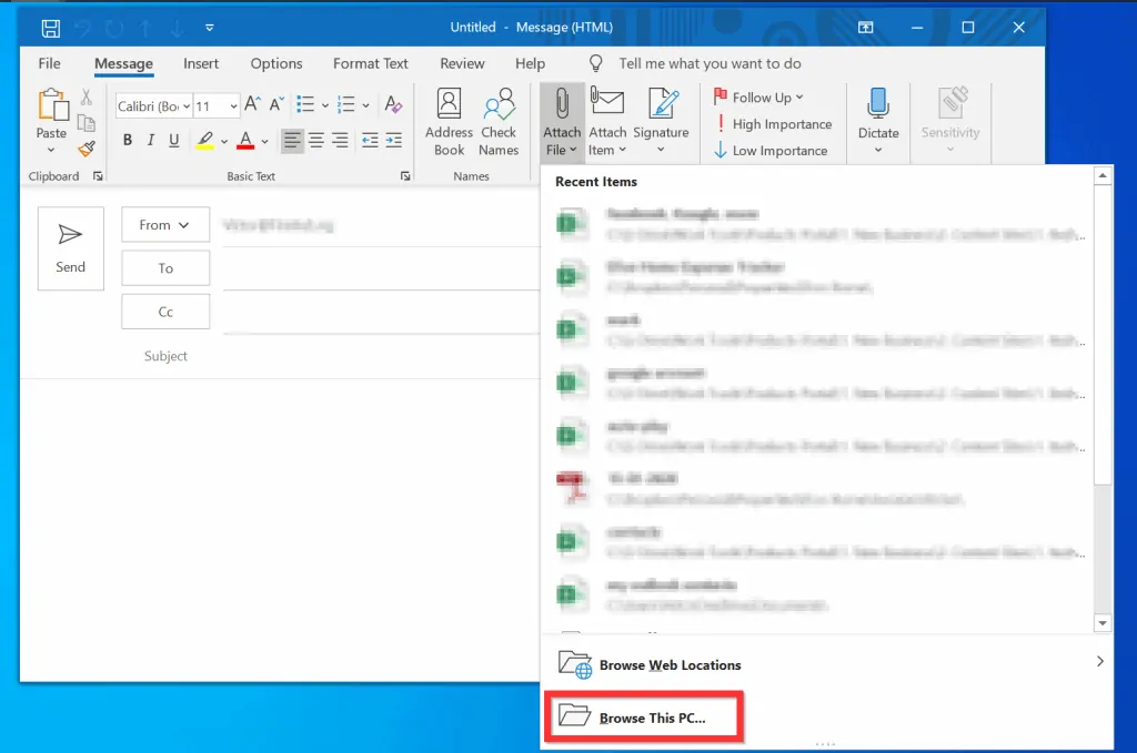 How to Attach an Email in Outlook App (Windows, Android, iOS) - Itechguides