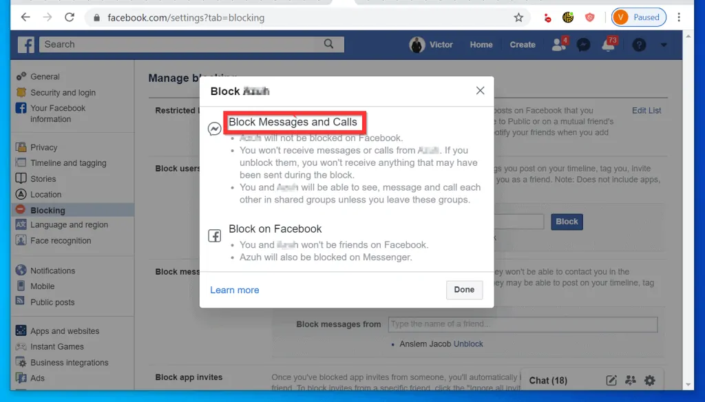 How to Block Someone on Facebook Messenger - Itechguides