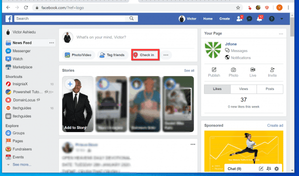 How to Check in on Facebook from a PC, IPhone or Android.