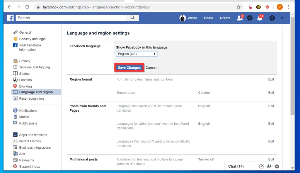 How to Change Language on Facebook - Itechguides