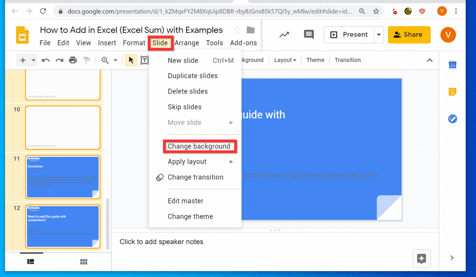 How to Change Theme Colors in Google Slides - Itechguides