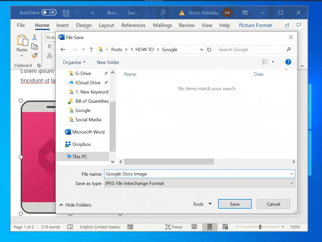 How to Save an Image from Google Docs - Itechguides