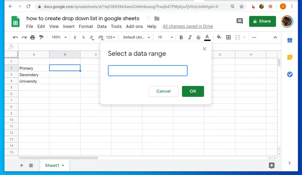 How to Create Drop Down List in Google Sheets - Itechguides