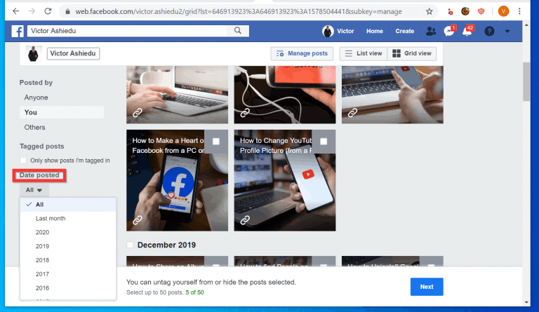 How to Delete all Posts on Facebook - Itechguides