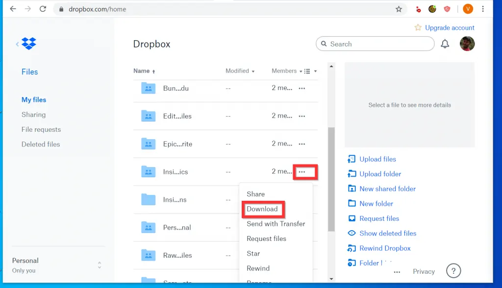 How to Download from Dropbox - Itechguides