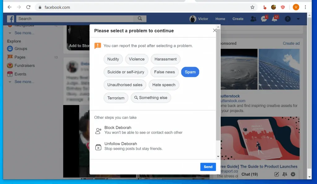 How to Report Someone on Facebook - Itechguides