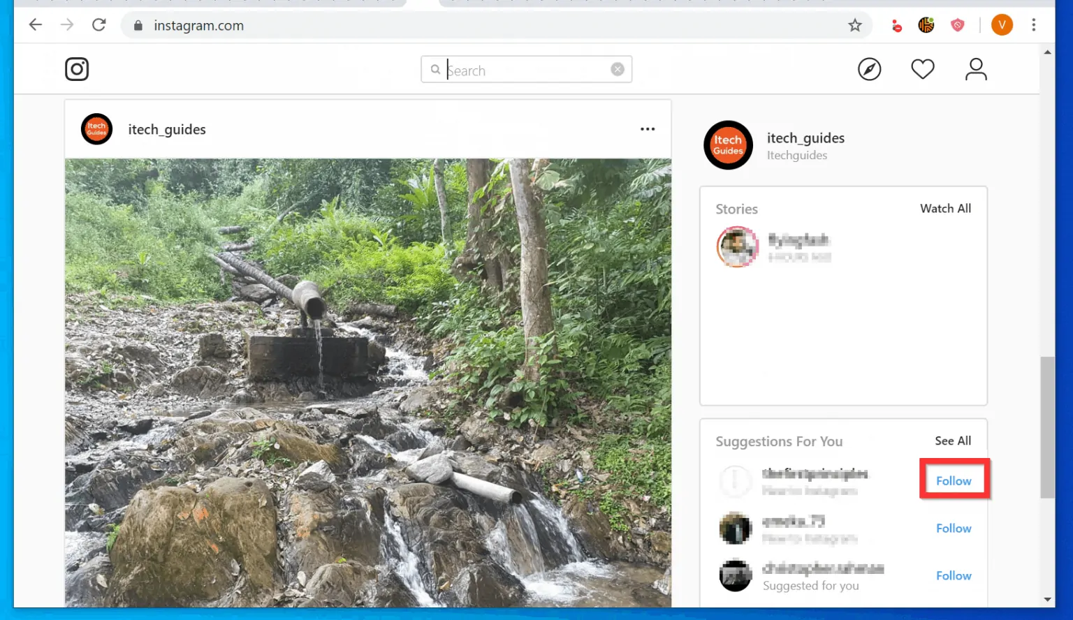How to Follow Someone on Instagram - Itechguides