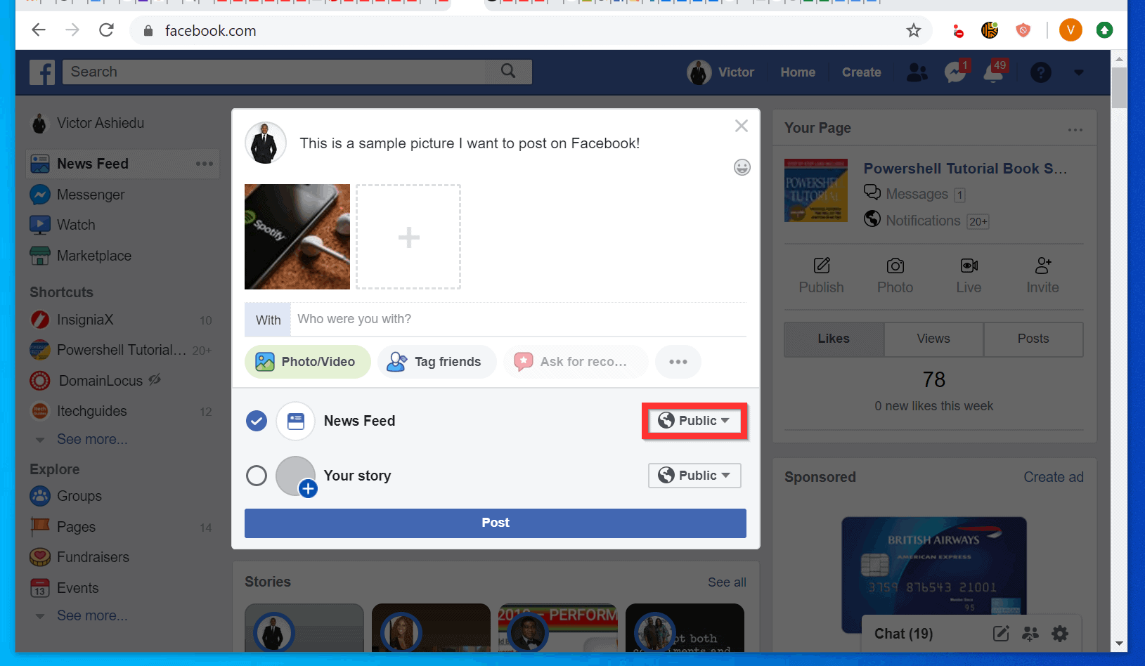 How to Post Pictures on Facebook - Itechguides