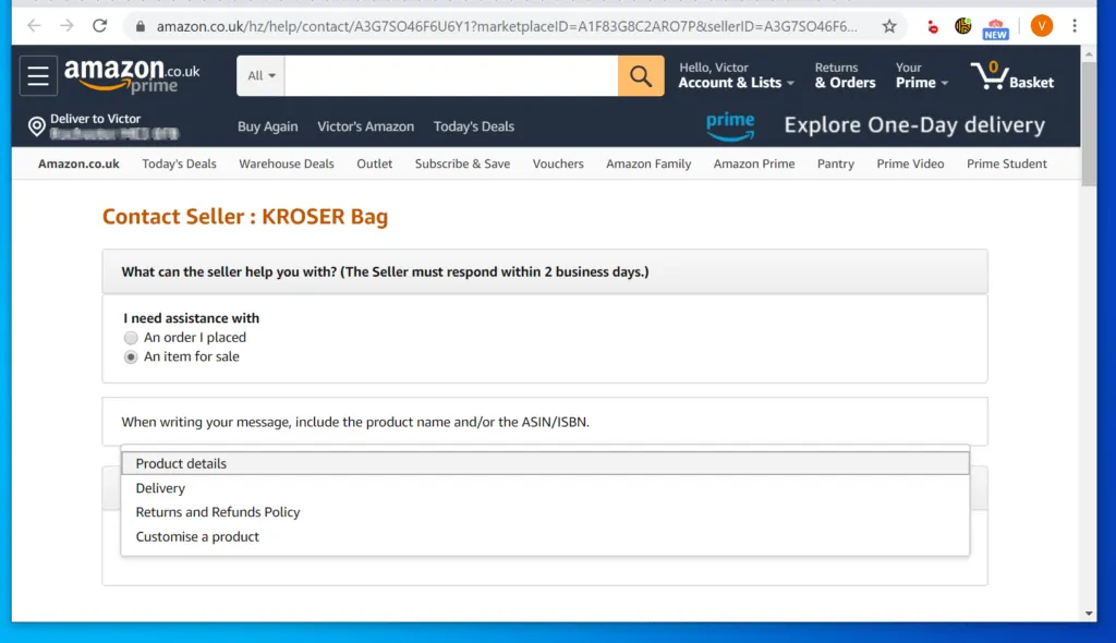 How to Contact Seller on Amazon - Itechguides