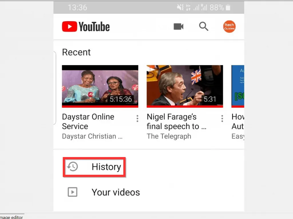 How to Clear YouTube History - Itechguides