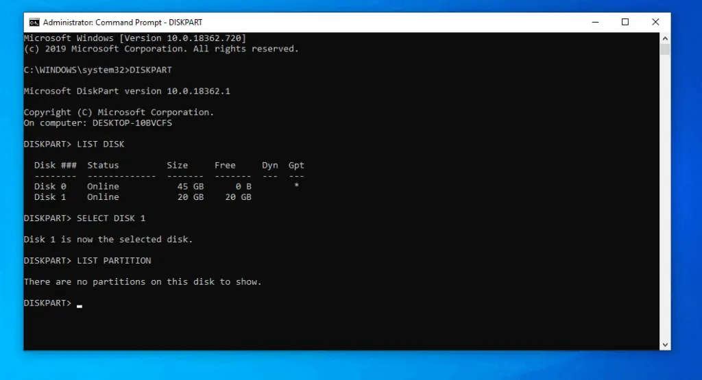 How To Use Diskpart To Create Or Delete A Partition Itechguides 1589